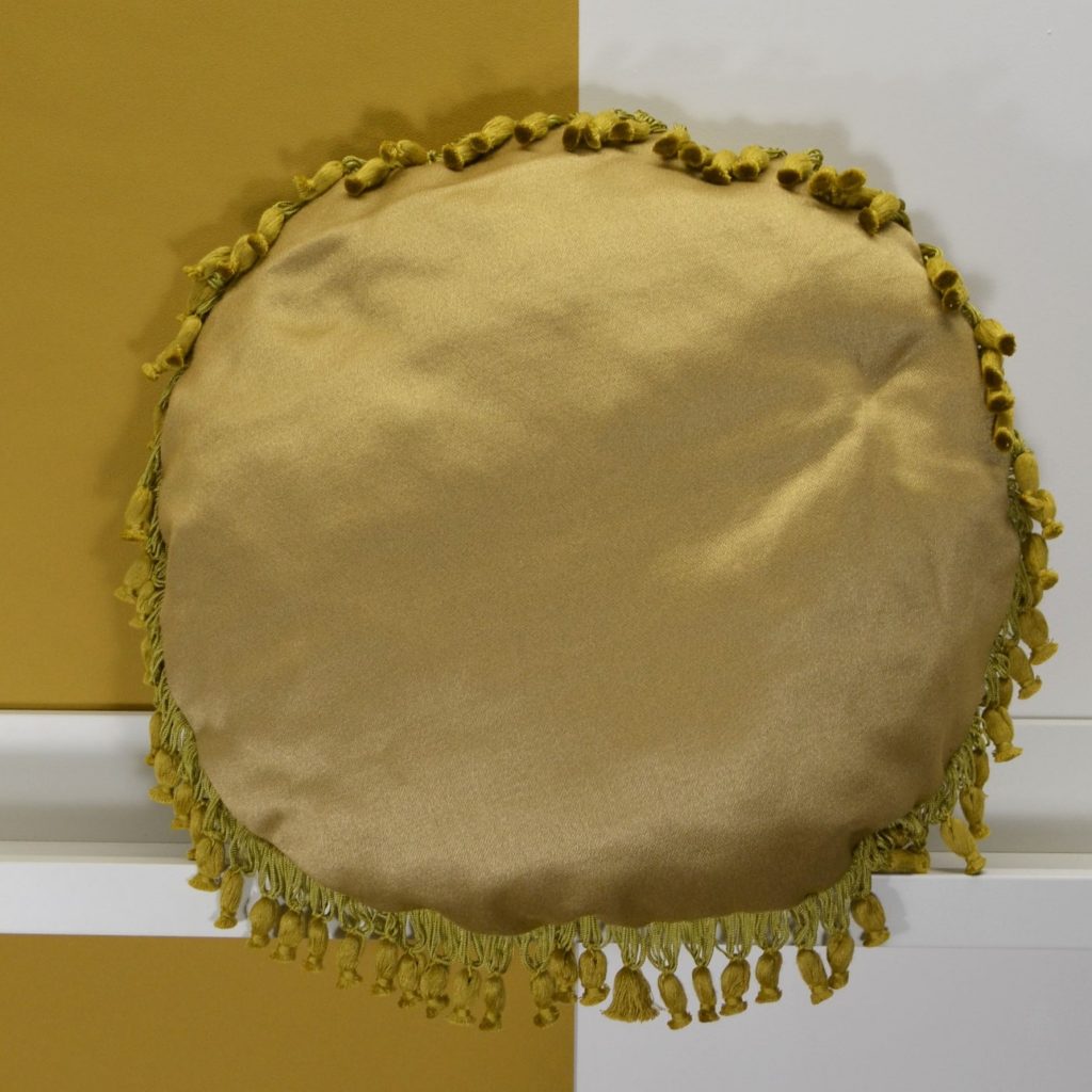 Coussin rond 35cm - FAIT MAIN en FRANCE - Maison Velvety